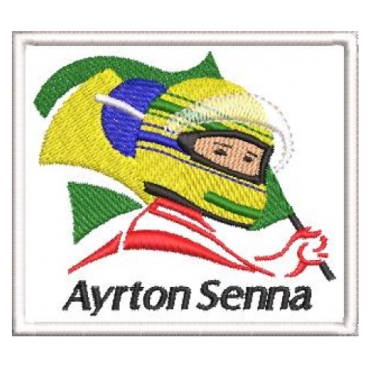 Patch Bordado Termocolante - Ayrton Senna - Escorrega o Preço