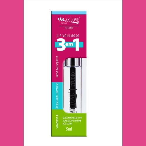 Lip Volumoso Incolor 3 em 1 Max Love Studio | Shopee Brasil