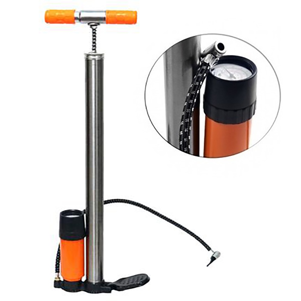 Bomba De Ar Manual Para Pneu Com Manômetro Bestfer | Shopee Brasil