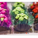 1000 Forminhas Caixeta acetato 4 Petalas Para Doces em PET ...