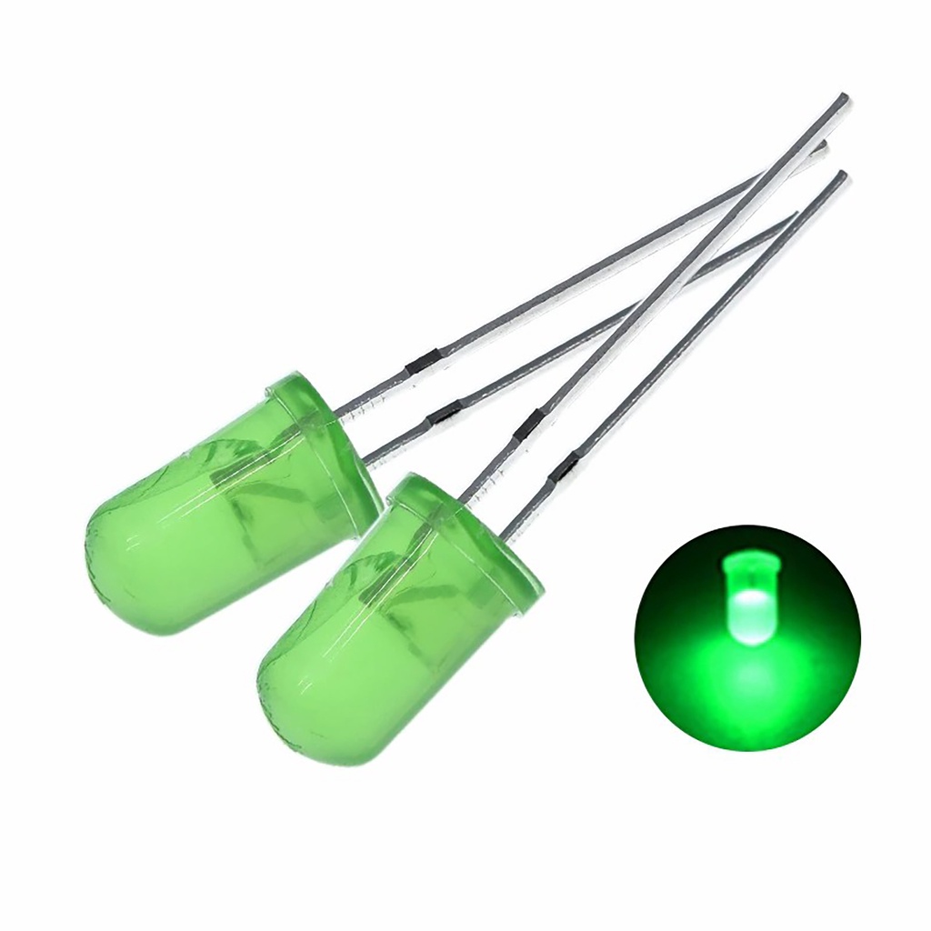 Kit 50 Peças Led Difuso 5mm Arduino Verde | Shopee Brasil