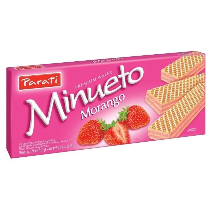 Bolacha Wafer De Morango Parati 115g | Shopee Brasil