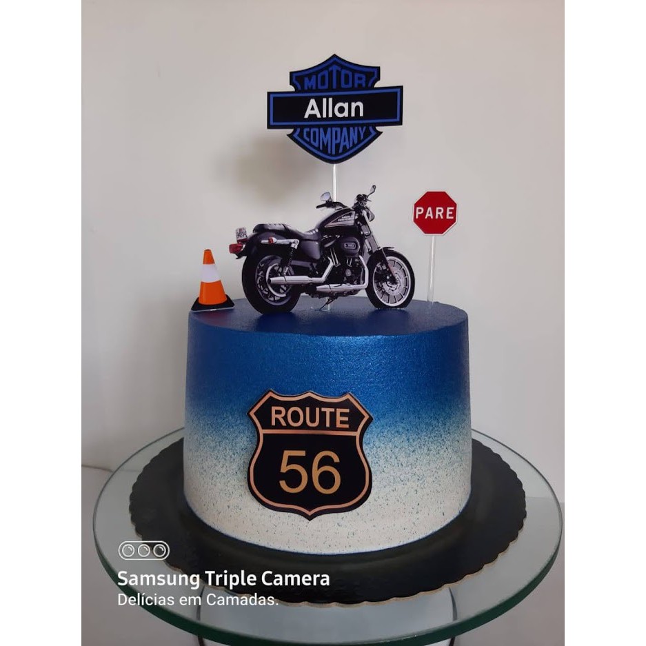 Topo de bolo moto, motoqueiro | Shopee Brasil