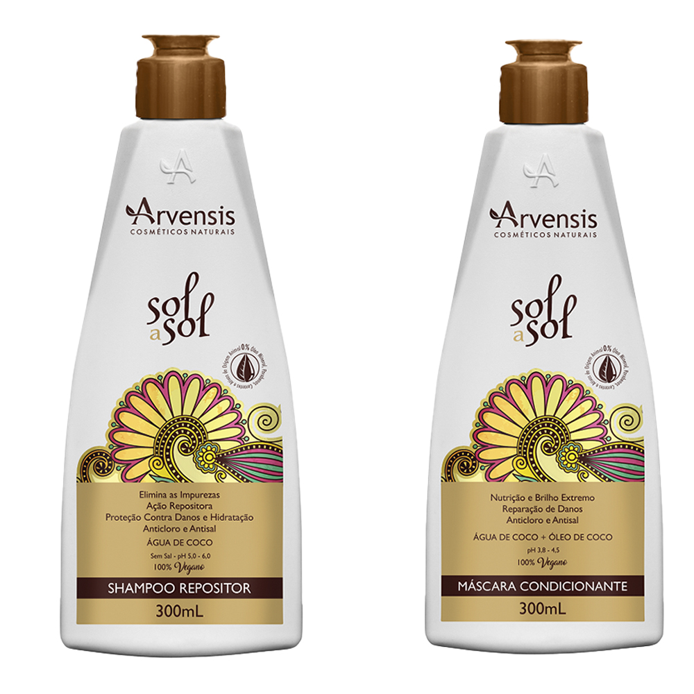 Kit Arvensis Sol A Sol Proteção Solar Dos Fios (sh +cond) | Shopee Brasil