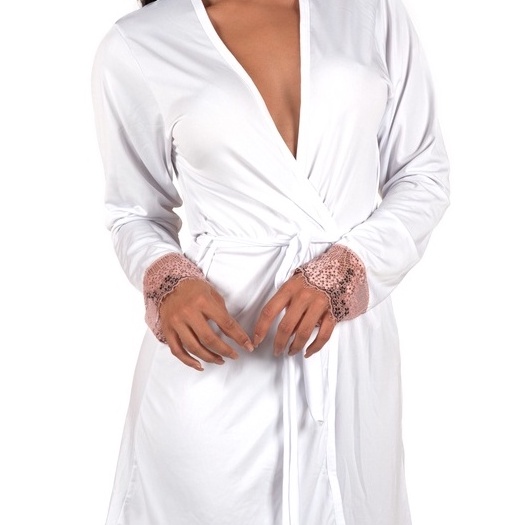 Robe/Hobby Aline de manga com detalhe de renda | Shopee Brasil