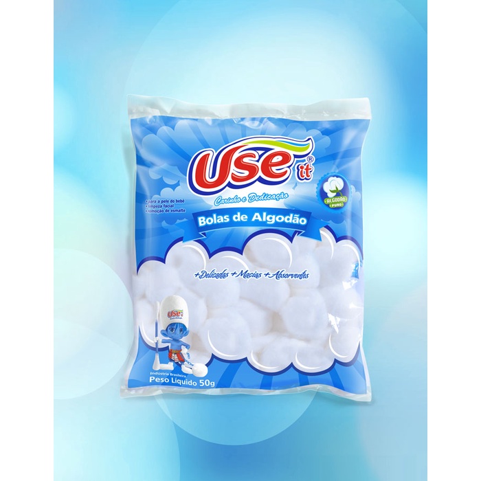Kit 10 pacotes de algodão bola bolinha 50g | Shopee Brasil