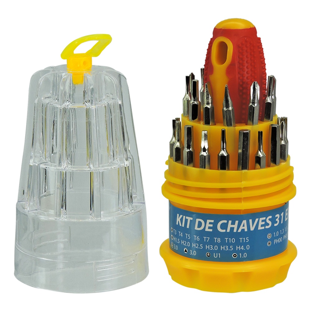Kit Jogo De Chaves 31 In 1 Precisão Fenda Torx Alen Philips Pontas De ...