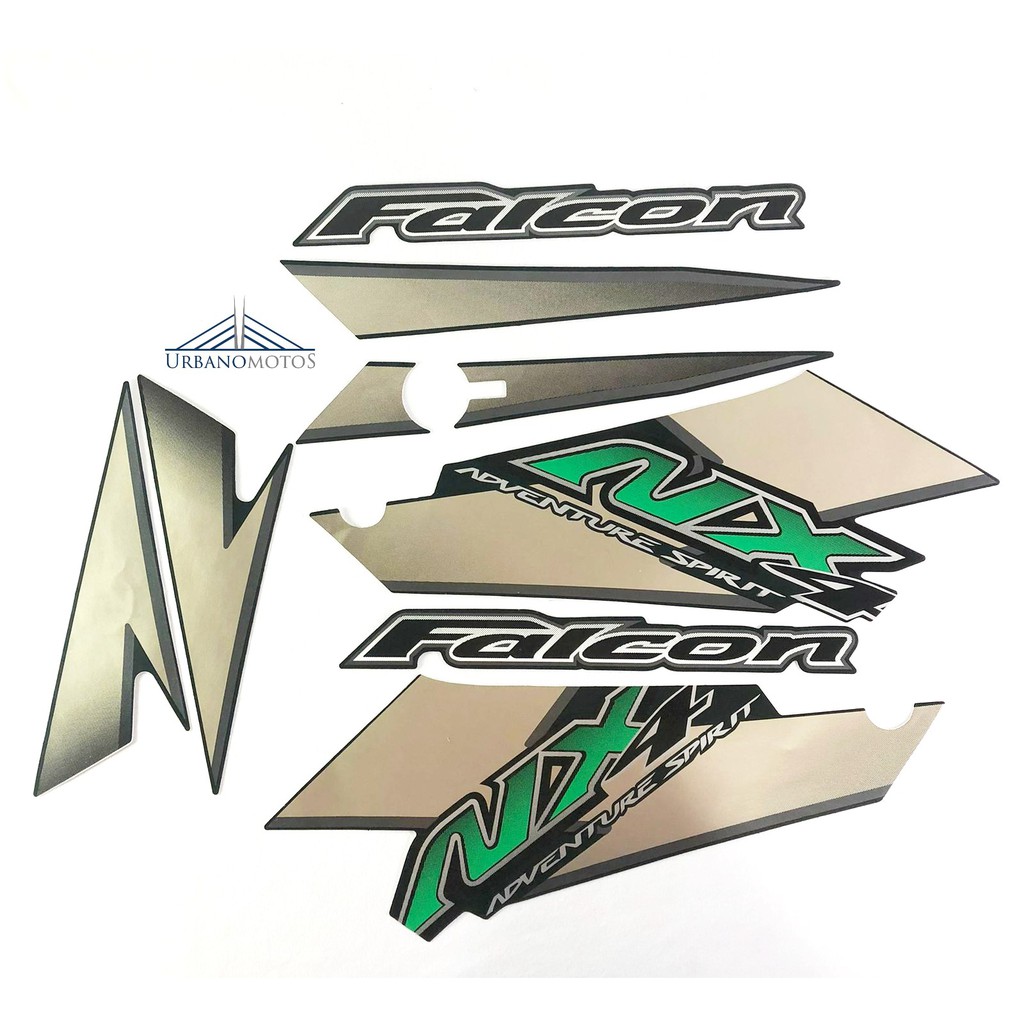KIT ADESIVO JOGO ADESIVO FALCON 400 2004 VERDE PADRÃO ORIGINAL | Shopee ...