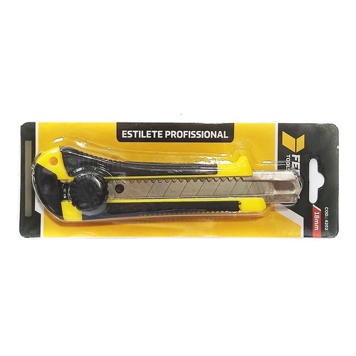 Estilete Profissional 18MM Com Mais 10 Lâminas Fertak Tools - Corre Que ...