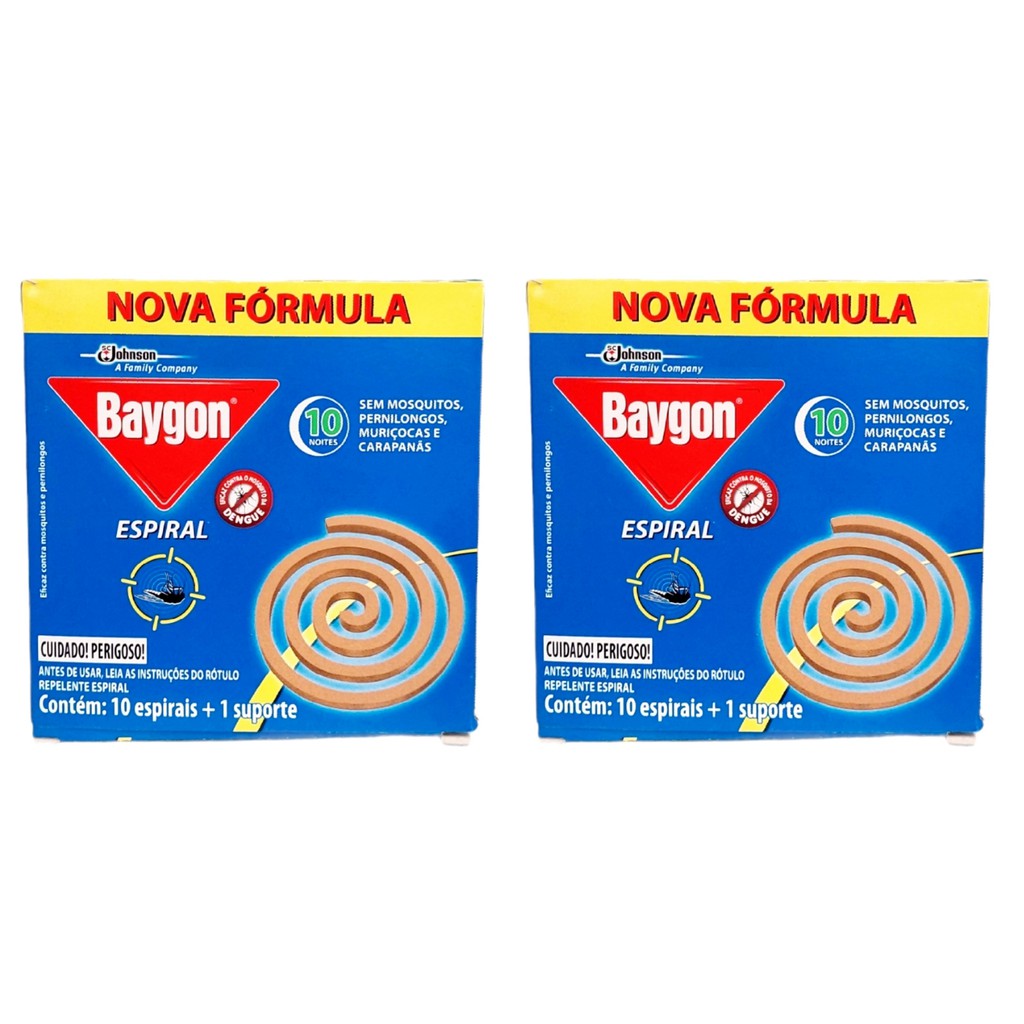 Repelente Baygon Espiral Kit com 20 Espirais | Shopee Brasil