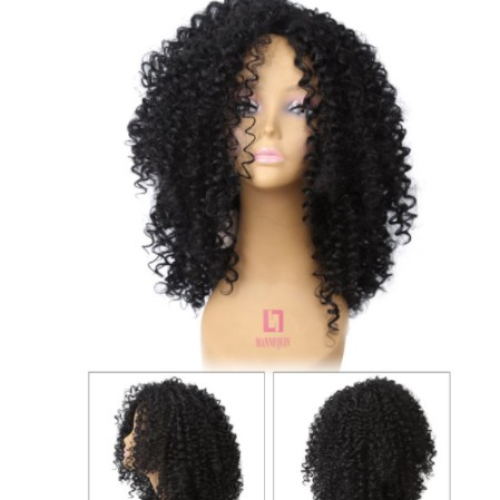 Peruca Cacheada Organica LINDISSIMA 60cm Preta | Shopee Brasil