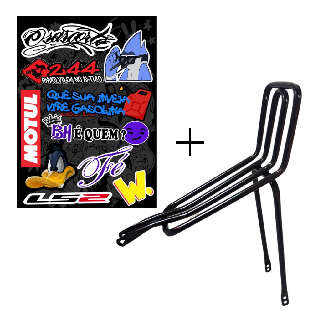 Garupa Rabetão + Cartela Com 10 Adesivos Mod. 5 | Shopee Brasil