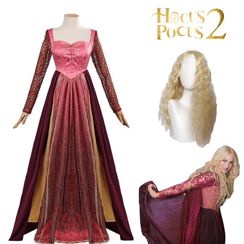 Hocus Pocus Sarah Sanderson Cosplay Costume Wig Winifred Mary Halloween ...