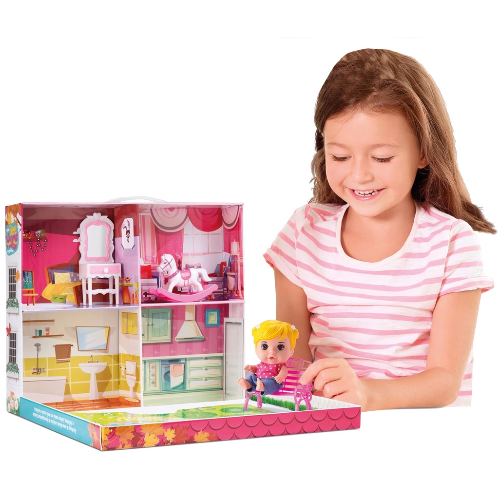 Boneca Bebe Bee Hugs Casinha E Acessorios - Bee Toys | Shopee Brasil