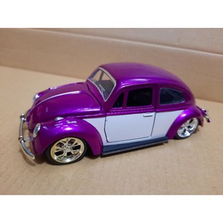 miniatura Volkswagen fusca roxo/rosa Scala 1/32 metal | Shopee Brasil