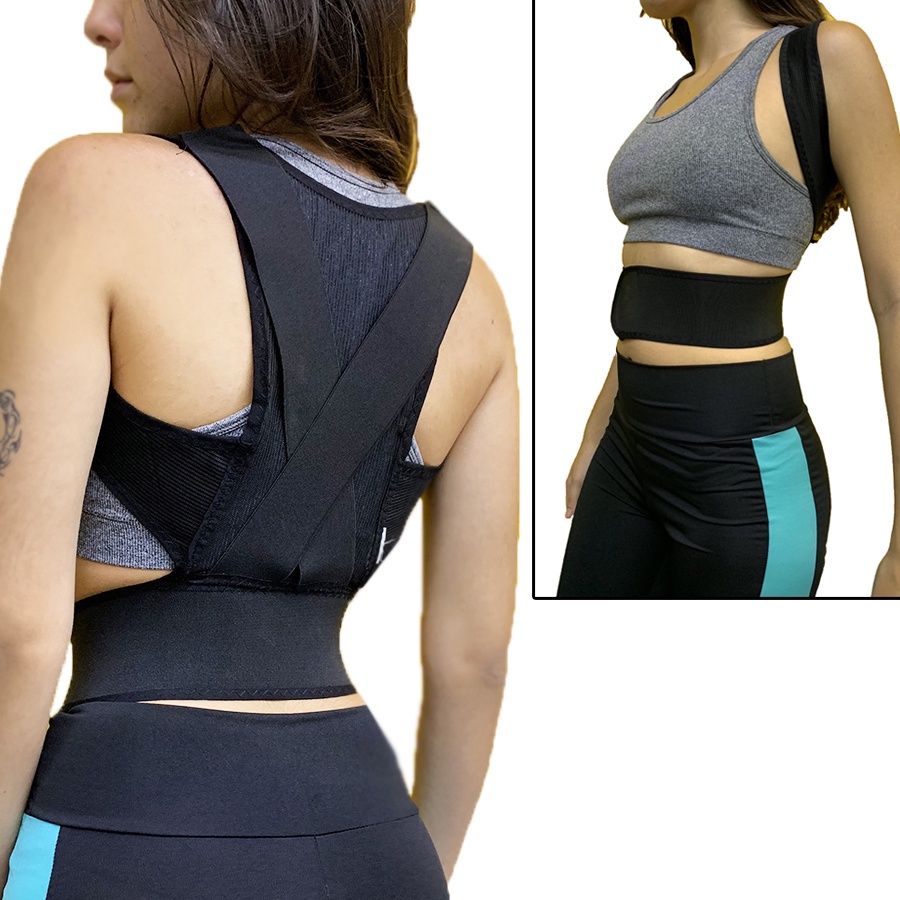 Cinta Ortopedico Colete Postural para Ajustar Coluna DL Magico Feminino ...