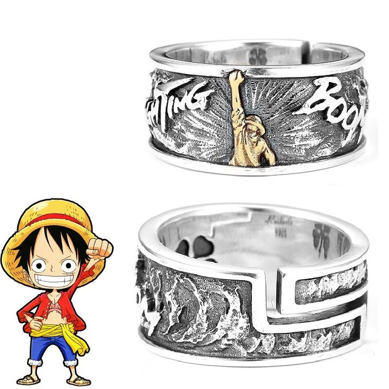 Anime One Piece Ring Macaco D Luffy Cosplay Abertura Ajustável Unissex ...