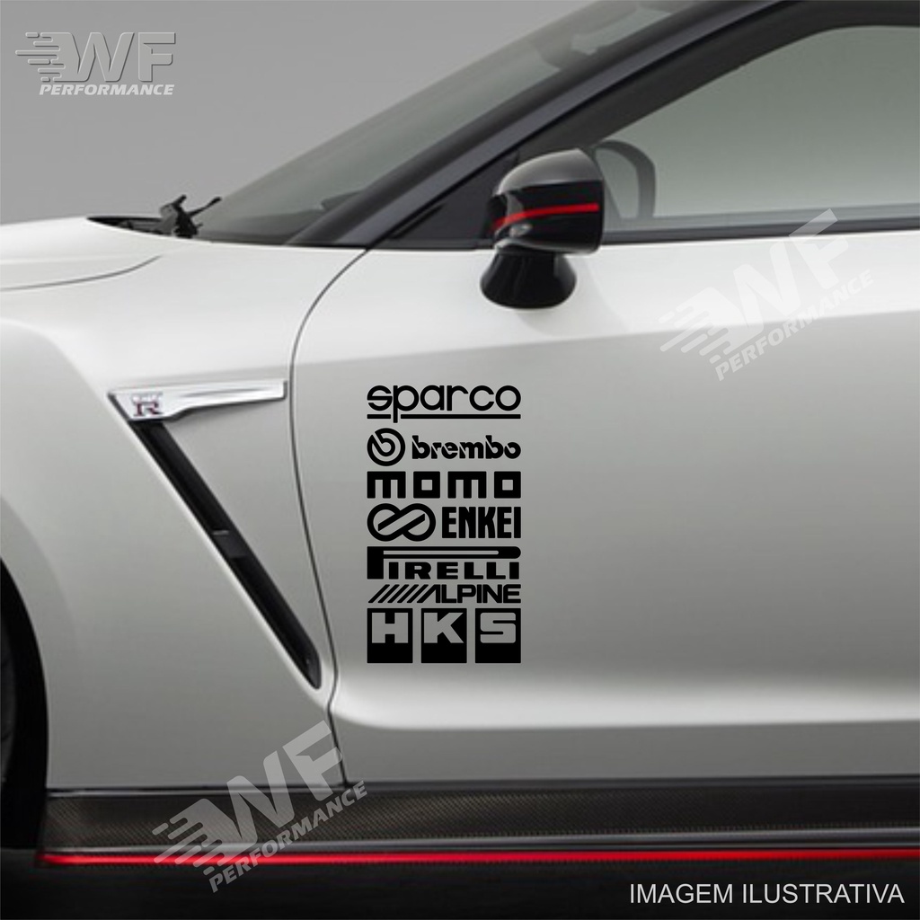 Kit Adesivos Carro Tuning Marcas Carro Esportivo Rebaixado | Shopee Brasil
