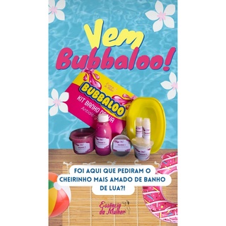 Kit Banho de Lua Babalu Chiclete Bubbalooo Antialérgico Completo ...