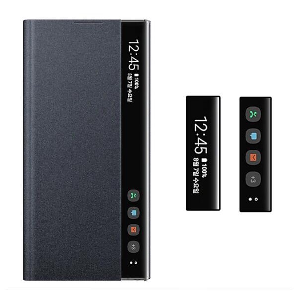 Venda A Quente Original Samsung Galaxy Nota 10 PLUS Nota10 CLEAR S-View Flip Carteira Espelho ...