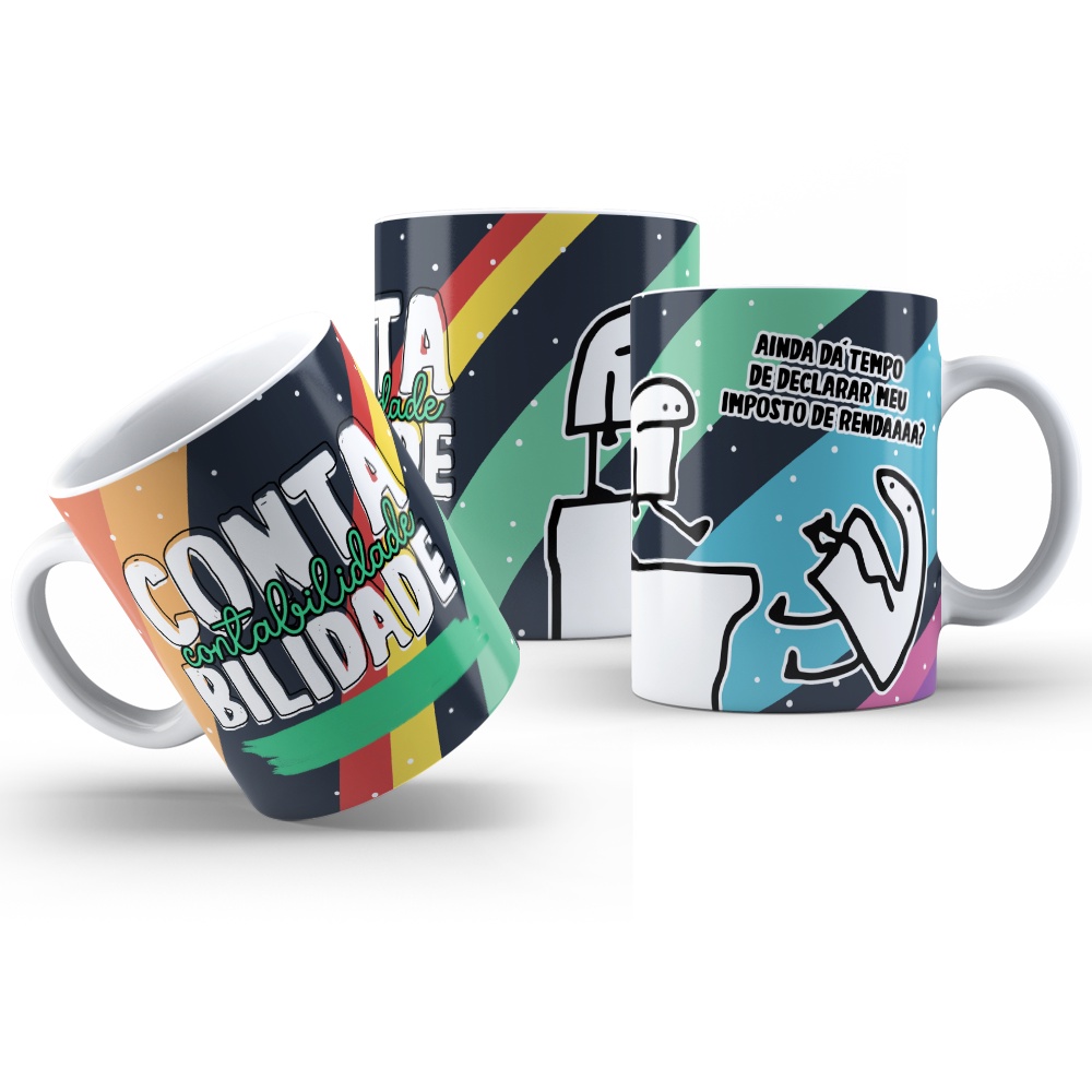 Caneca flork profissões - contabilidade - xícara de porcelana | Shopee ...