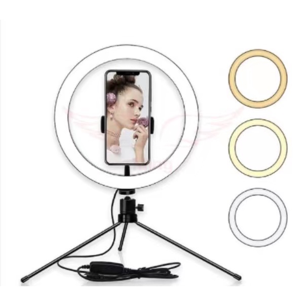 Ring Light 8 Polegada 20cm Com Mini Tripé + Suporte Celular ming | Shopee Brasil