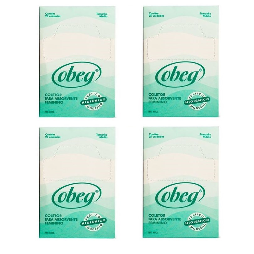 4 Refil Coletor Para Absorvente Feminino Obeg Premisse 100un | Shopee ...