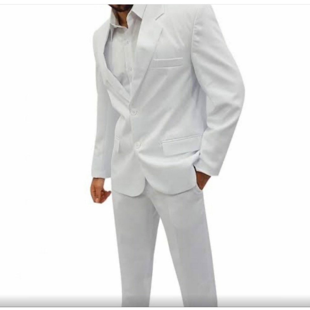 Terno Branco Luxuoso -(palitó+calça+cabide+capa Protetora) - Escorrega ...