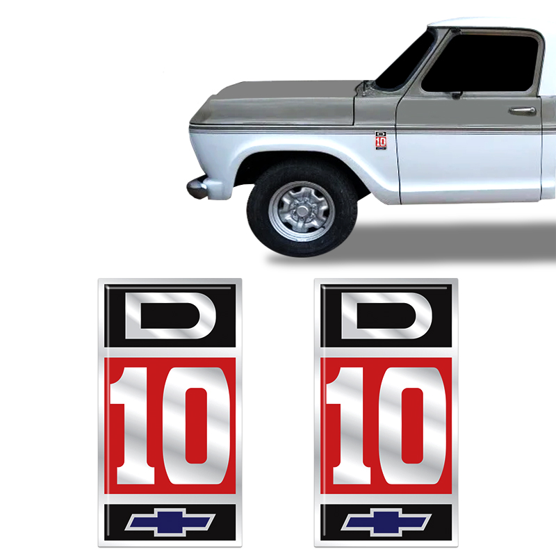 Adesivo D10 Emblema Lateral Modelo Original Chevrolet - Par | Shopee Brasil