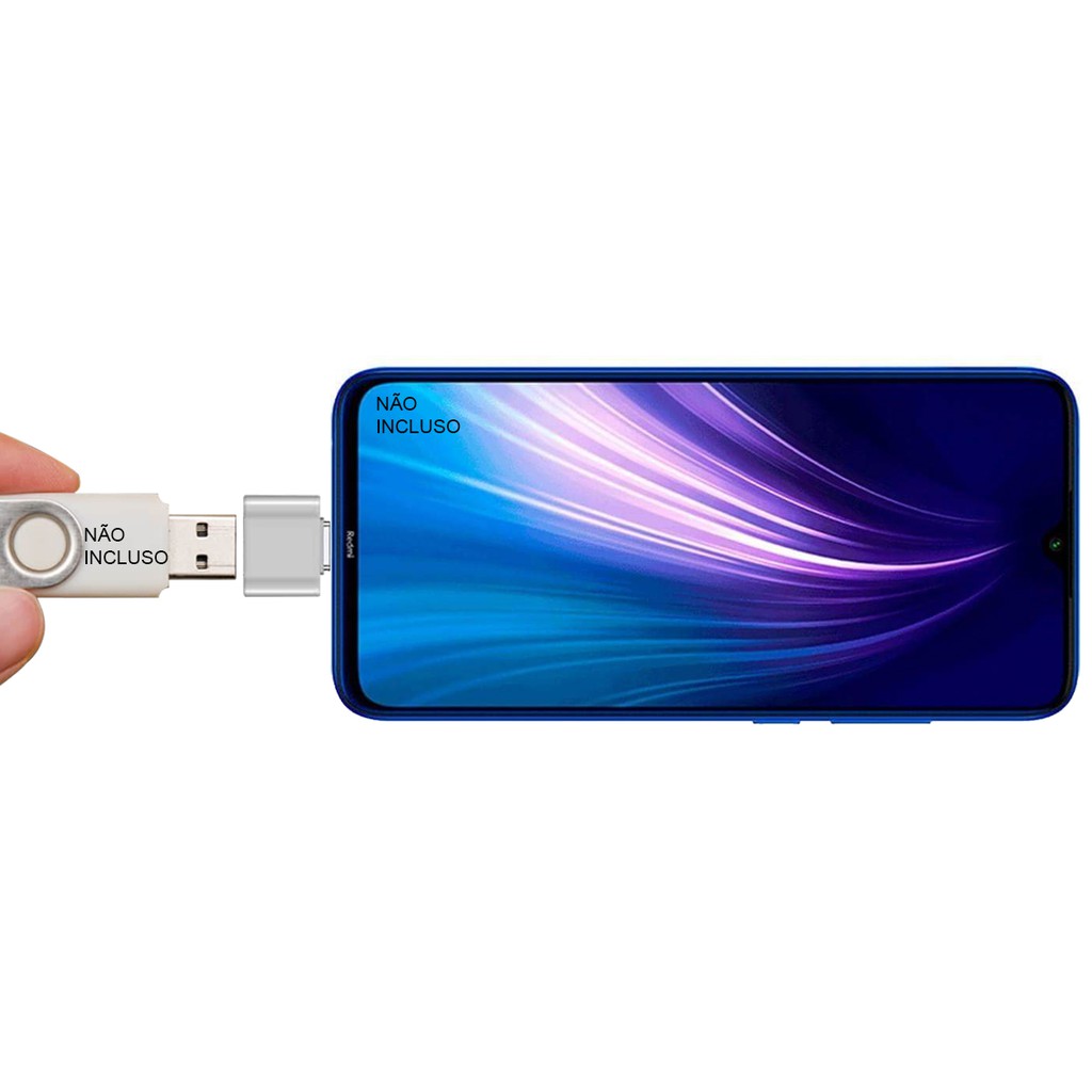 Adaptador OTG para Redmi Note 8 / Note 8 Pro - Conversor USB-C / USB ...