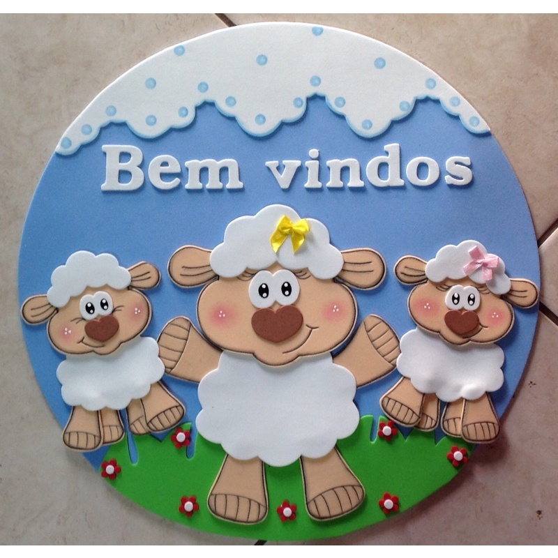 Painel de Porta Bem Vindos em Eva | Shopee Brasil