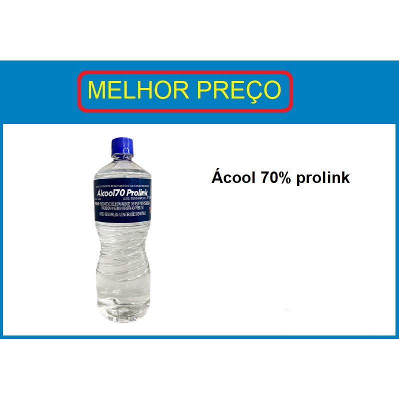 ÁLCOOL (líquido) Frasco: 1LT - Marca: PROLINK ANTISSEPTICO | Shopee Brasil