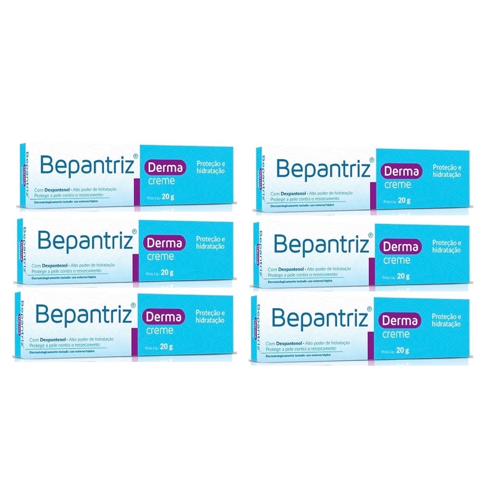 Kit 6 Bepantriz Derma Creme Hidratante 20g | Shopee Brasil
