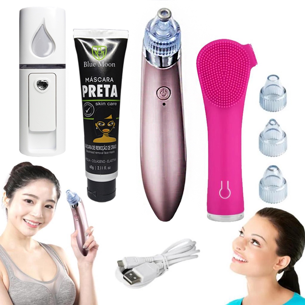 Kit Limpeza Pele Completo Peeling de diamante Vaporizador Facial ...