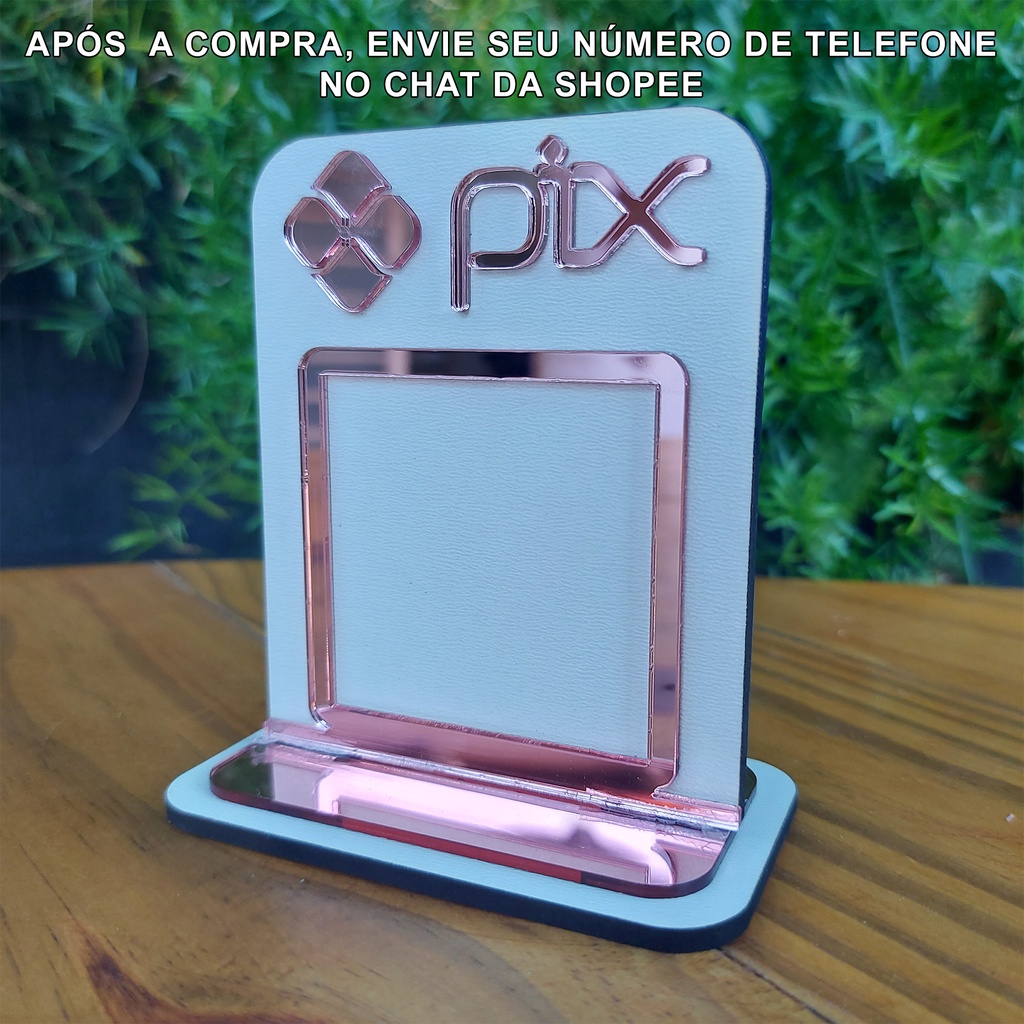 Display / Placa de QR Code Personalizado em Mdf Branco ( Leia a ...