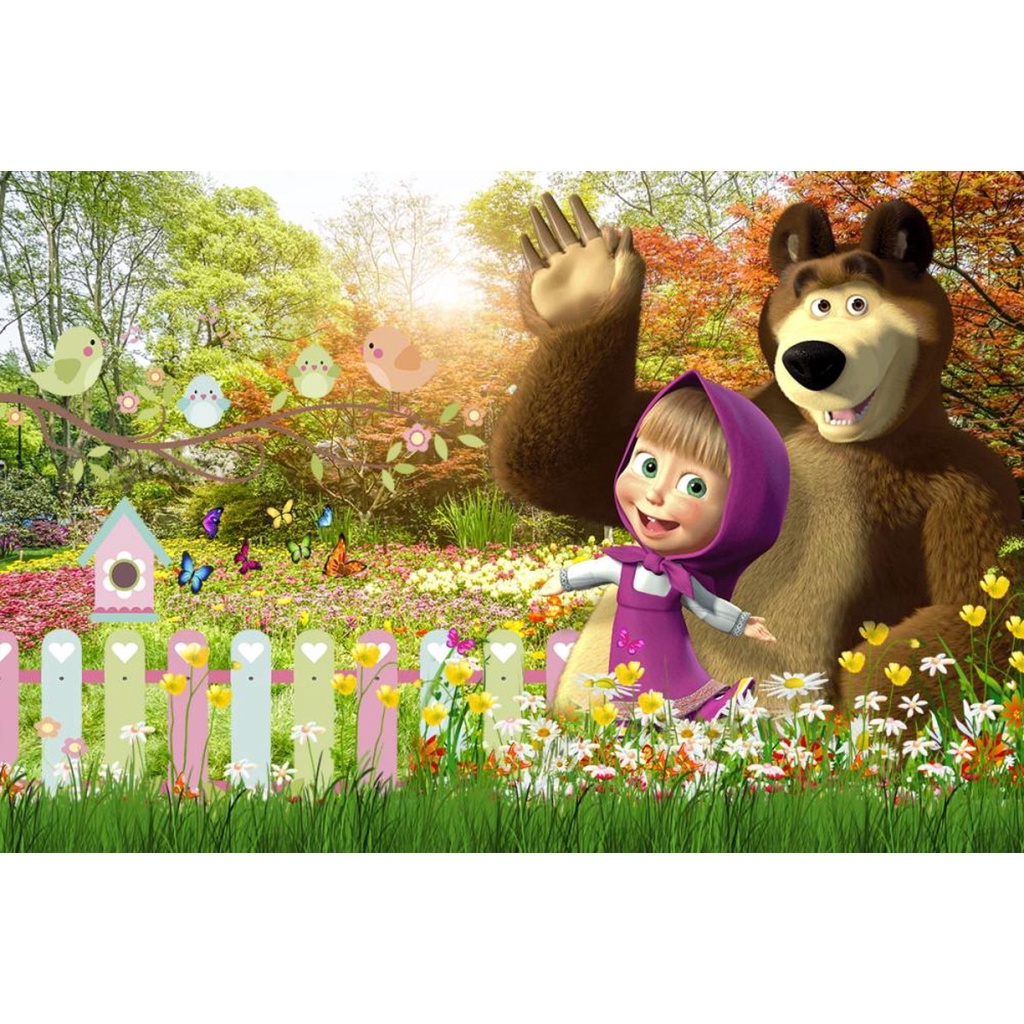 Painel Banner Para Festa Masha eo Urso | Shopee Brasil