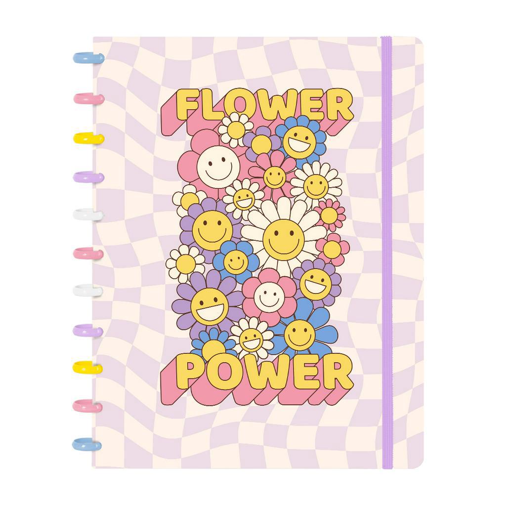 Caderno De Disco ISCOOL Disc Inteligente Grande 80 Folhas Retro Flower ... Caderno De Disco ISCOOL Disc Inteligente Grande 80 Folhas Retro Flower ...