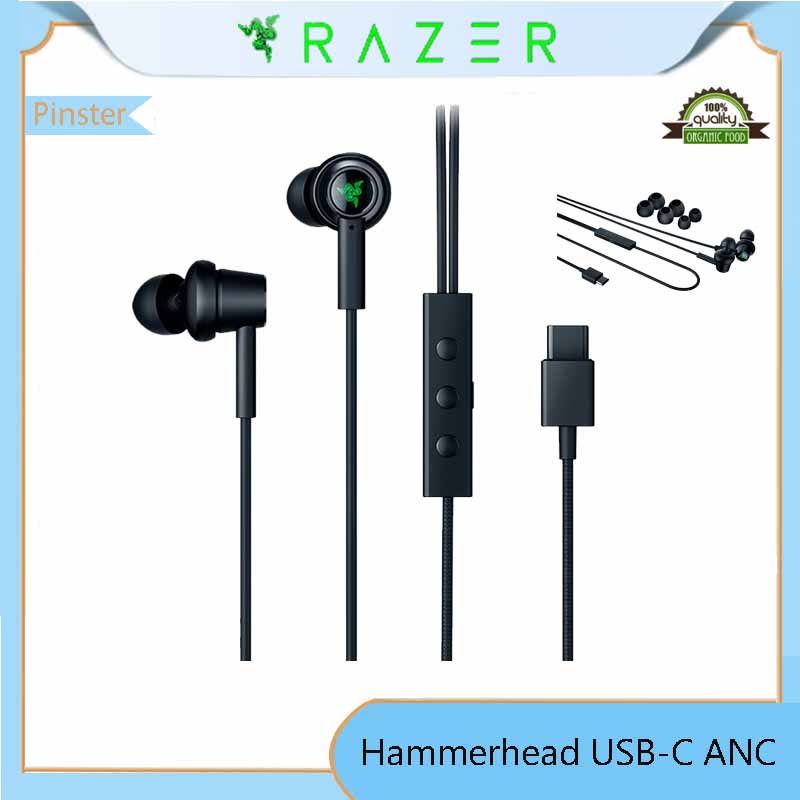 Interface Razer Hammerhead Usb-C Anc Type-C com entrada de ruído ...