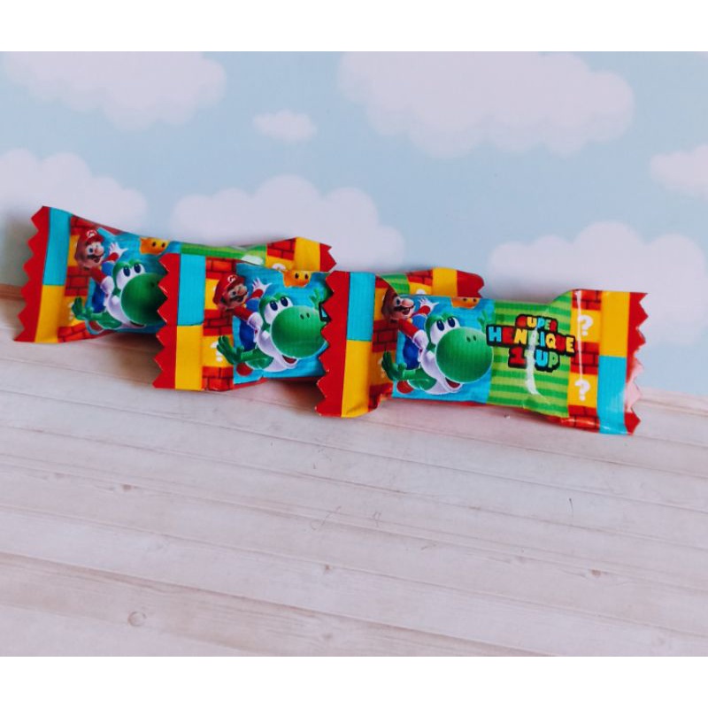 50 Balas Personalizadas Super Mario lembrancinha festa | Shopee Brasil