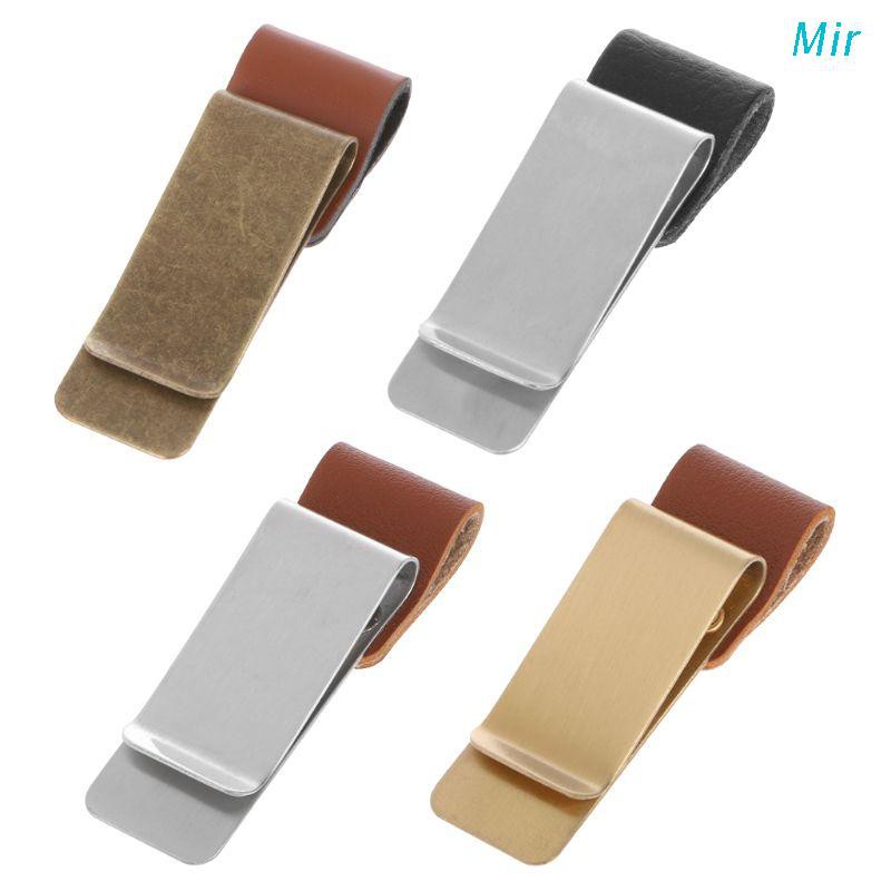 Mir Handmade Leather Stainless Steel Pen Holder Clip Journal Notebook ...