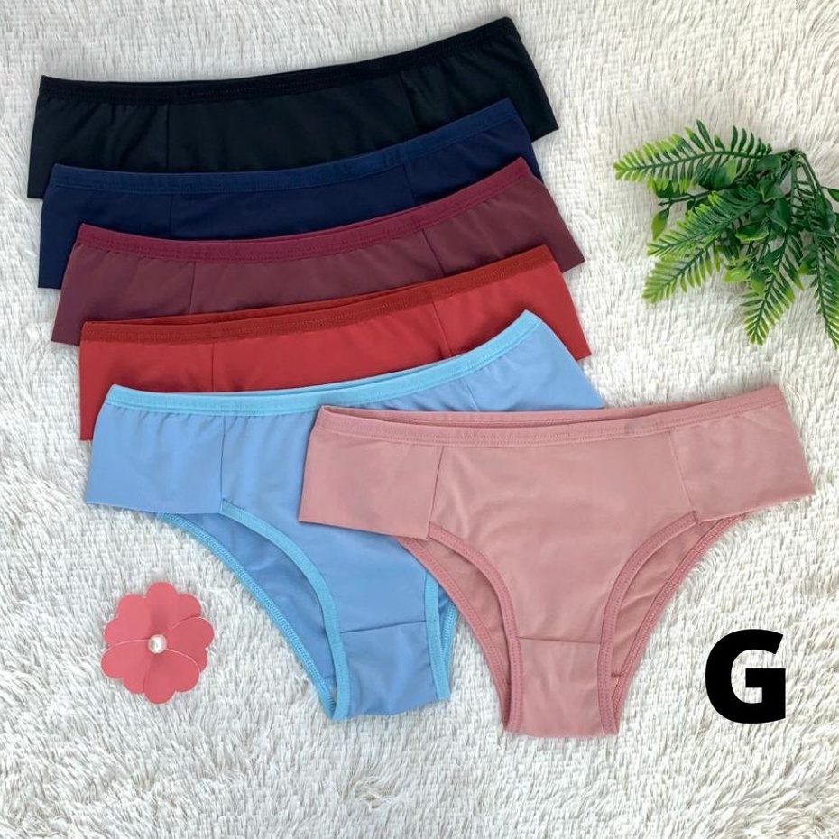 Kit 6 Calcinhas Adulto Tanga Conforto Pala Dupla Lingerie | Shopee Brasil