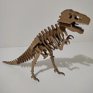 Quebra cabeça 3D Dinossauro T-Rex em mdf cru de 3mm | Shopee Brasil