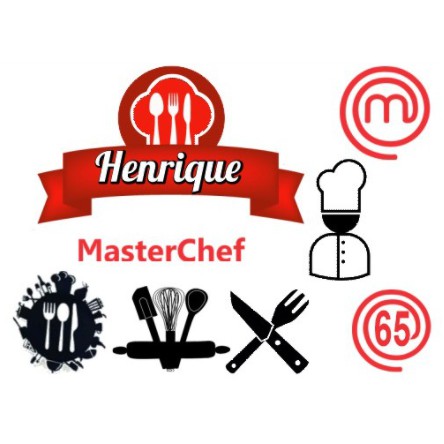 TOPO DE BOLO MASTER CHEF (COM NOME) - Escorrega o Preço