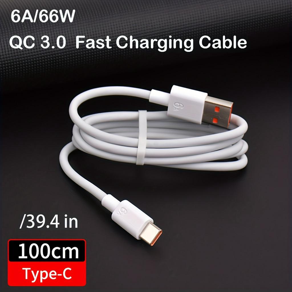Cabo De Carregamento Rápido USB Tipo C , 66W 6A Super-6A Cabos | Shopee Brasil