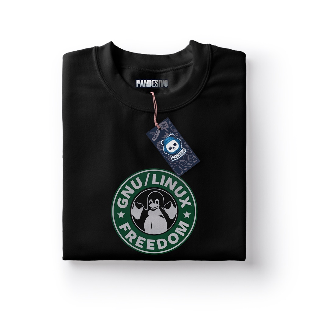 Camiseta Gnu Linux Freedom - Pinguim Linux Coffee | Shopee Brasil