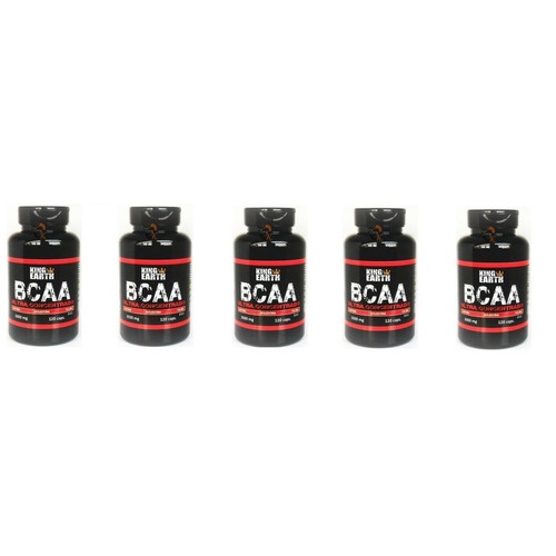 Kit 5 Bcaa Ultra Concentrado 3000mg 120cápsulas - King Earth | Shopee Brasil