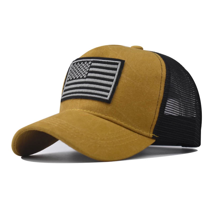 Nova Moda Bandeira Dos Eua Malha Boné De Beisebol Feminino Masculino Respirável Snapback Chapéus ...