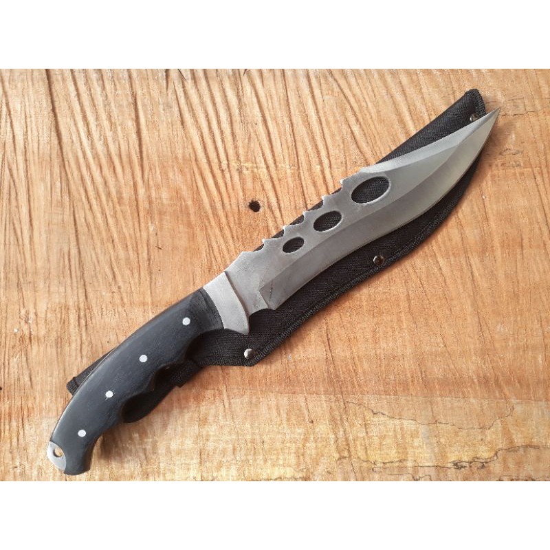 Faca Grande De combate para Caça ou Churrasco Full Tang Modelo Luxo C ...