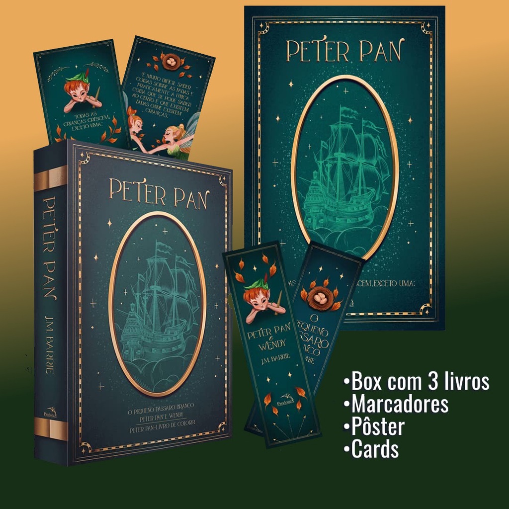 Box Peter Pan - 3 livros (acompanha + Pôster + Marcadores + Cards e ...