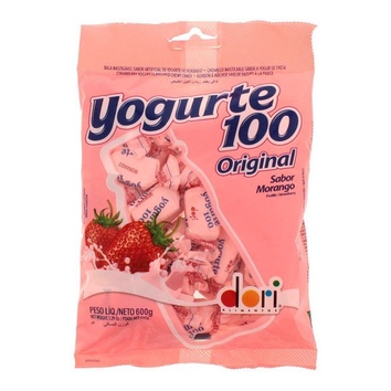 Bala Yogurte 100 Original Iogurte De Morango Sem Glúten 600 G | Shopee ...